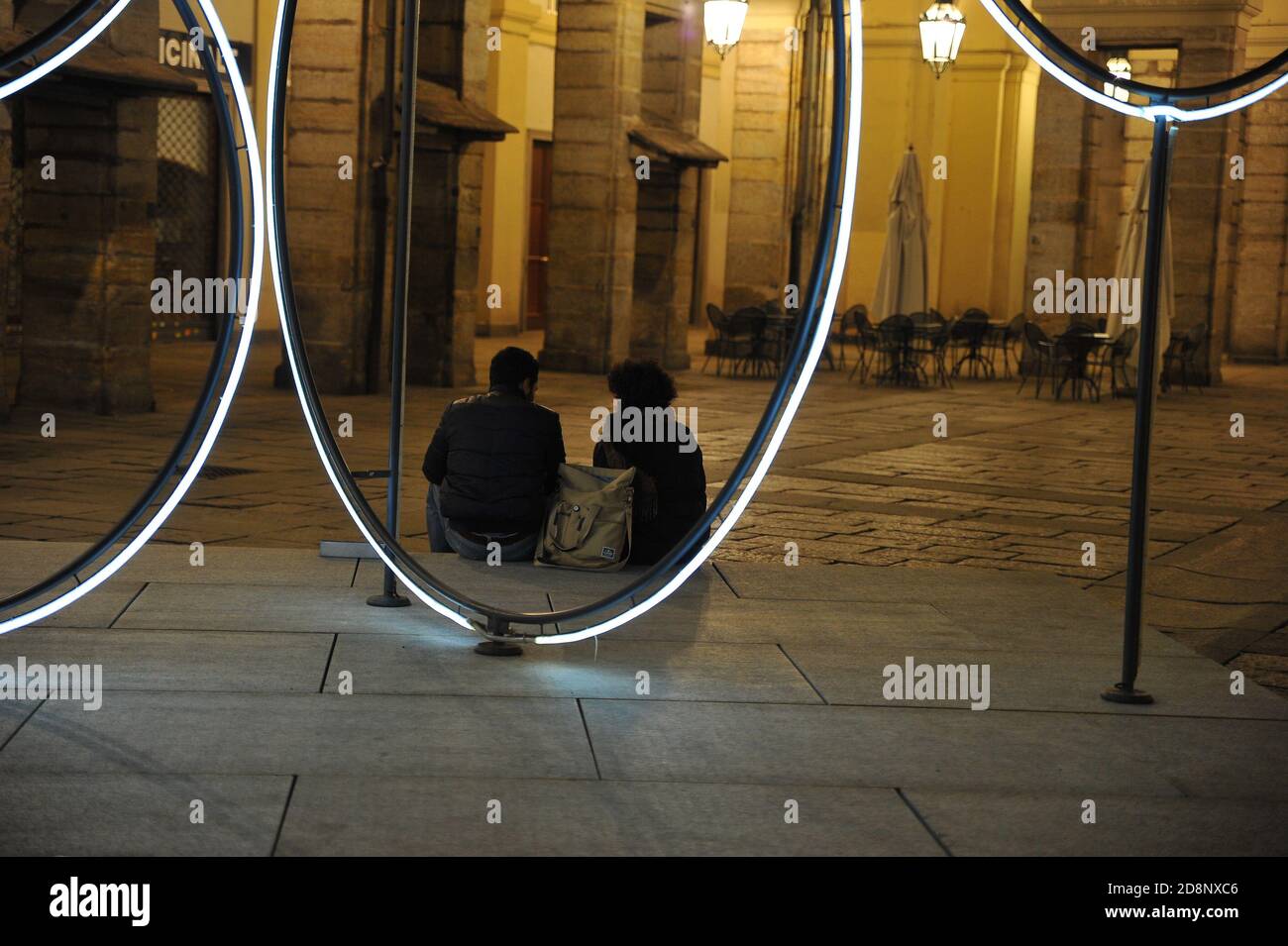 Artistic lights in Turin Stock Photo - Alamy