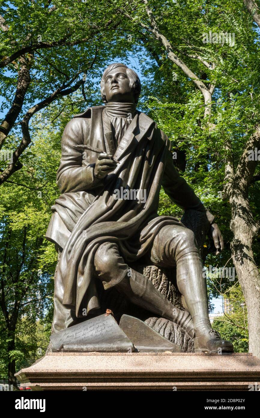 Robert Burns Sculpture is located at the South end of Literary Walk in ...
