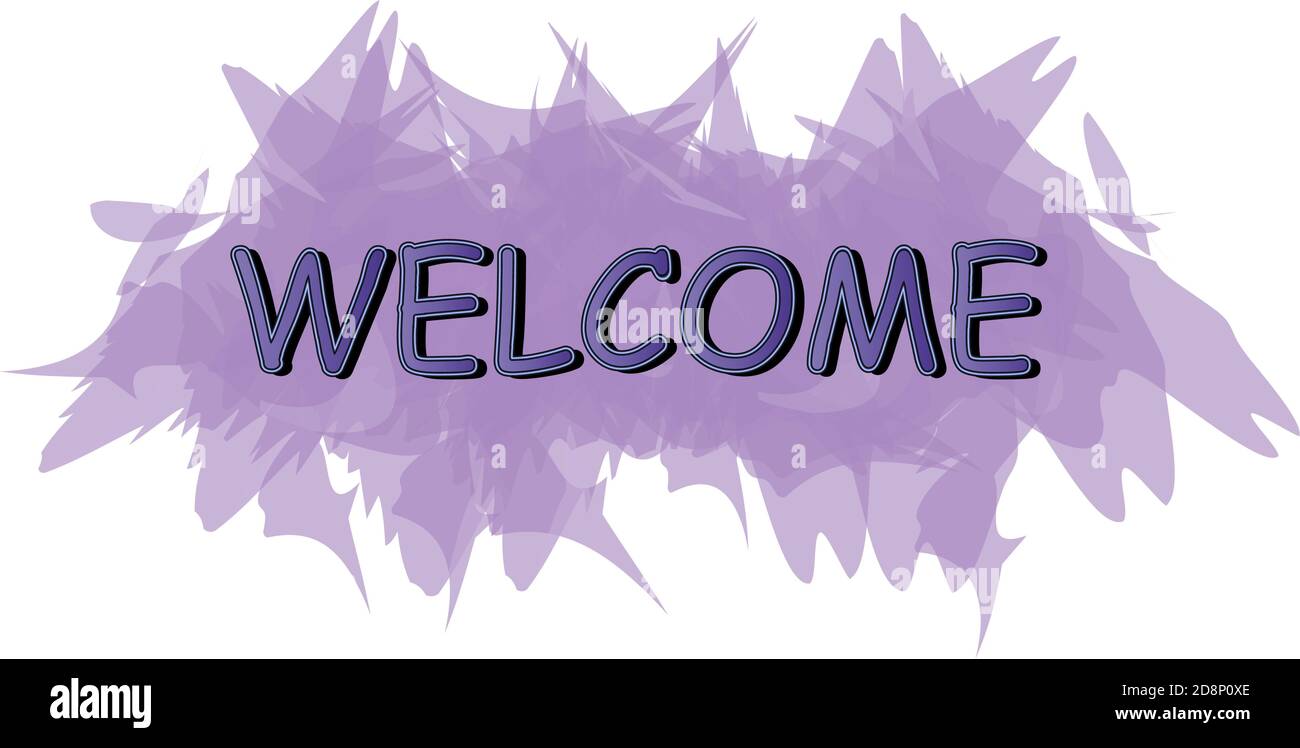 Word welcome on a purple abstract background Stock Vector Image & Art ...