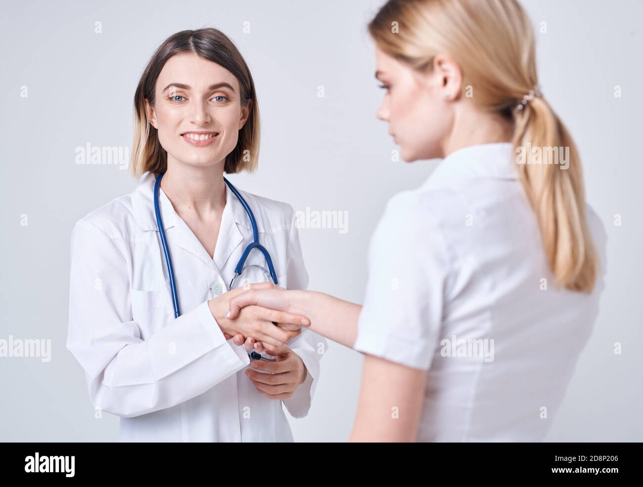 The patient came to the doctor with a stethoscope model health problems ...