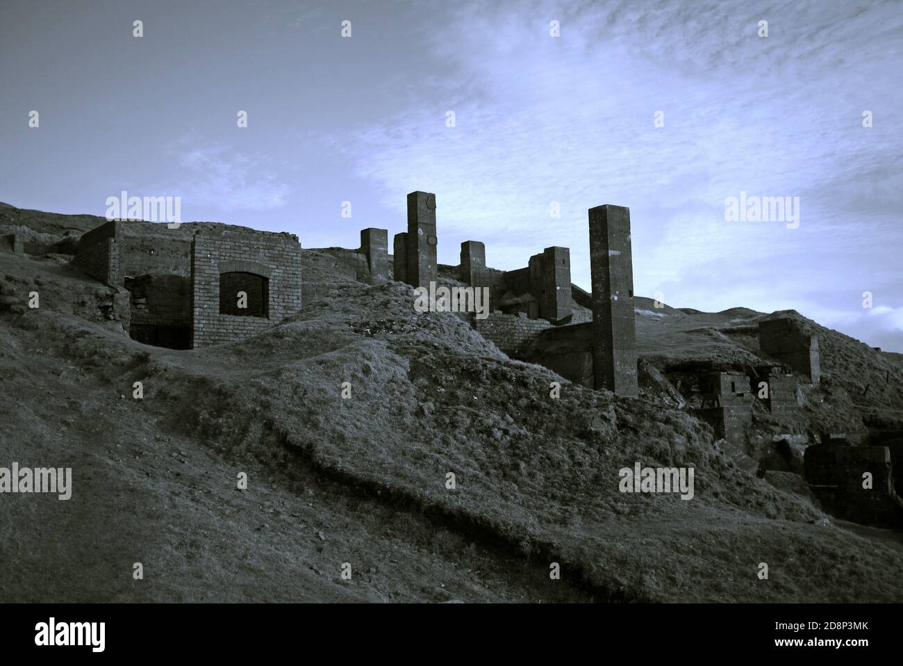 Post Apocalyptic Moonlit Fortress Stock Photo - Alamy