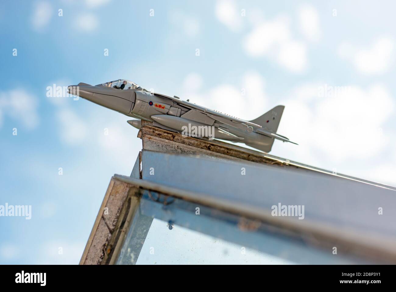 Airfix QuickBuild Hawker Harrier plastic toy aircraft Stock Photo - Alamy