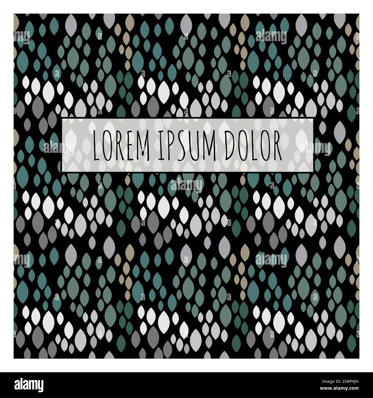 Abstract Snake Skin Pattern with Frame and Sample Text. Vector ...