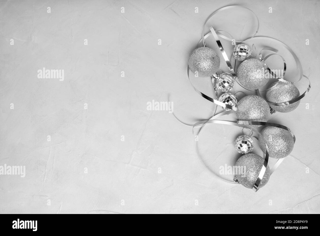 Christmas background decorations top Black and White Stock Photos ...