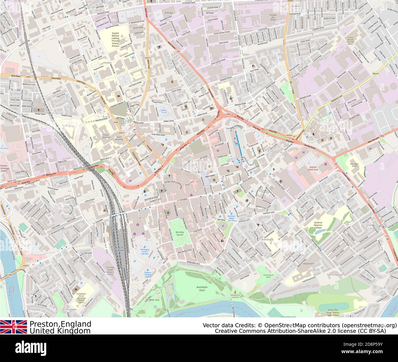 Clitheroe Map High Resolution Stock Photography and Images - Alamy