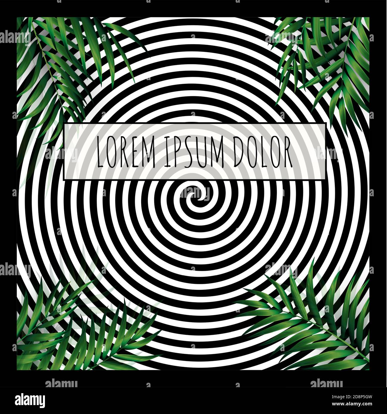 Abstract Pattern with Frame and Sample Text. Vector Illustration EPS10 ...