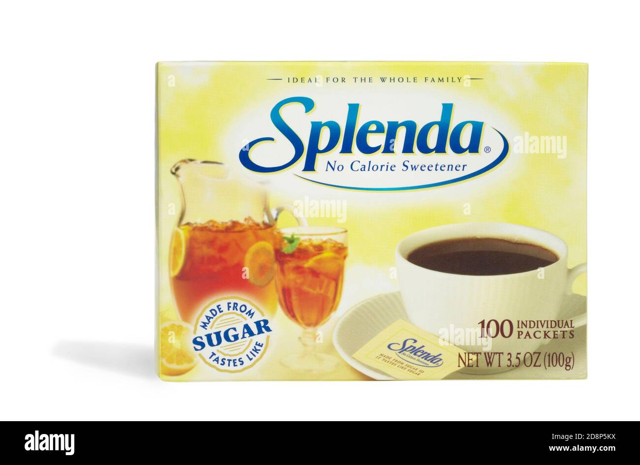 splenda box photographed on a white background Stock Photo - Alamy