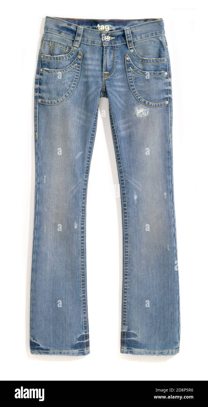 Faded jeans Cut Out Stock Images & Pictures - Alamy