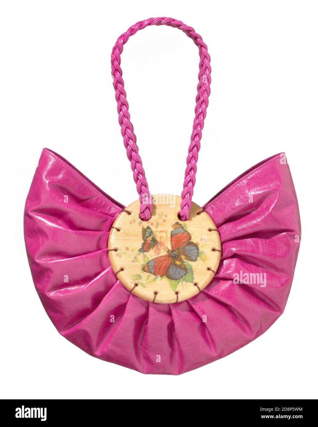 toast purse with butterfly accent photographed on a white background ...