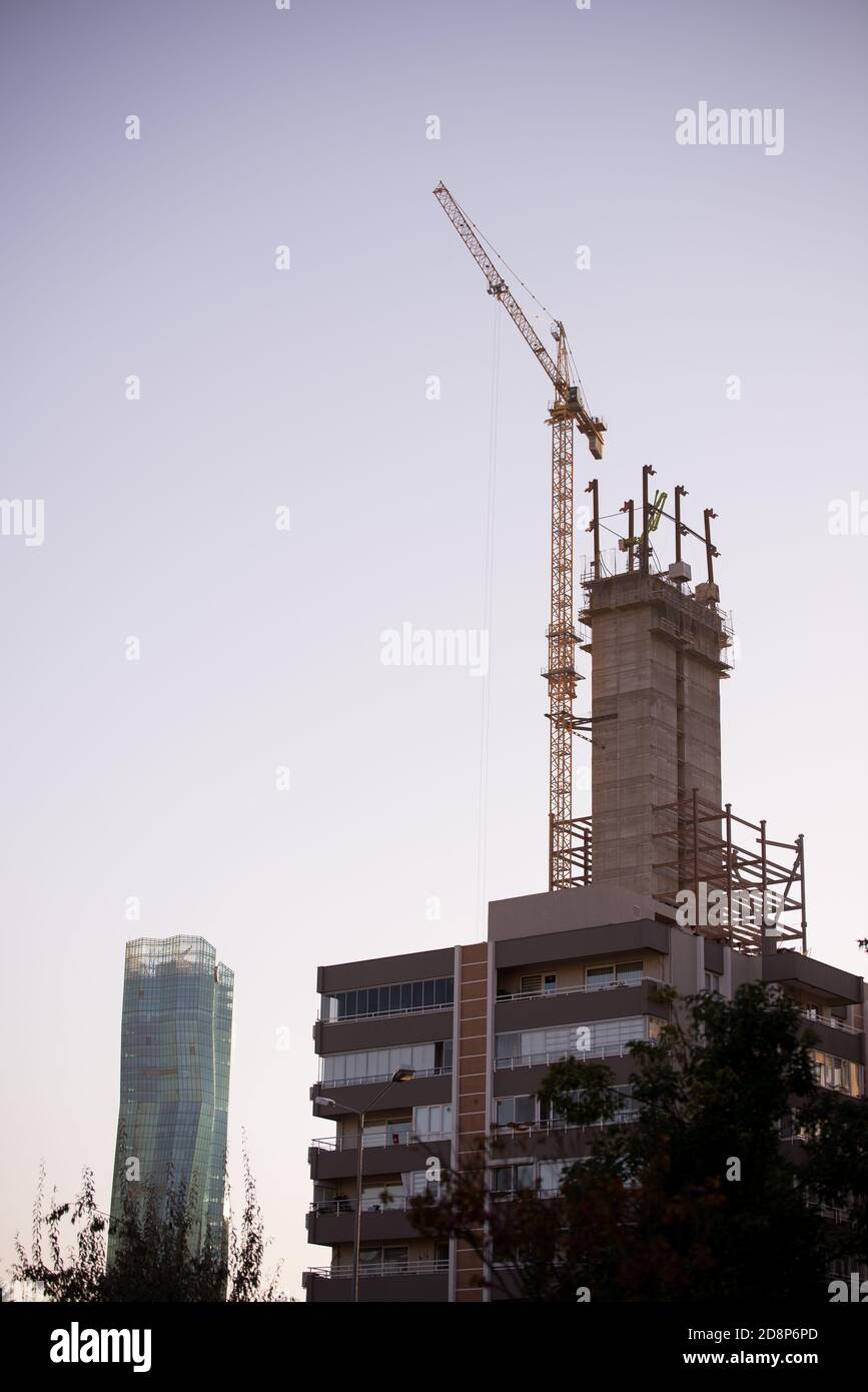 Izmir, Turkey - October 31, 2020 Construction of Diva Tower Manavkuyu ...
