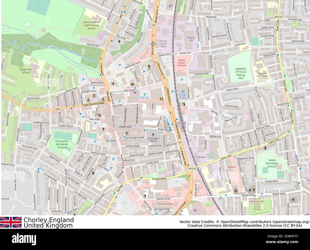 Clitheroe Map High Resolution Stock Photography and Images - Alamy