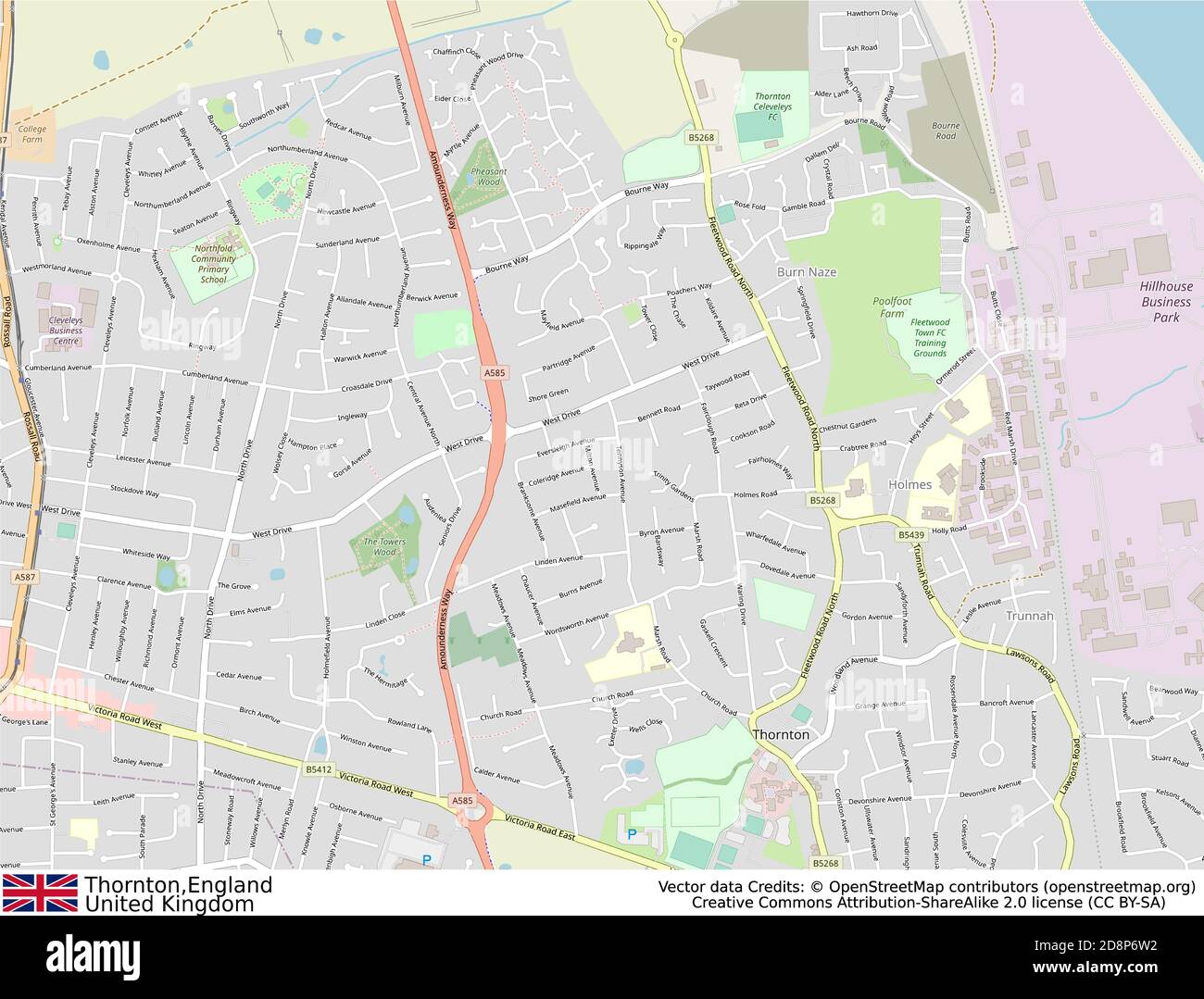Map Of Fleetwood High Resolution Stock Photography and Images - Alamy