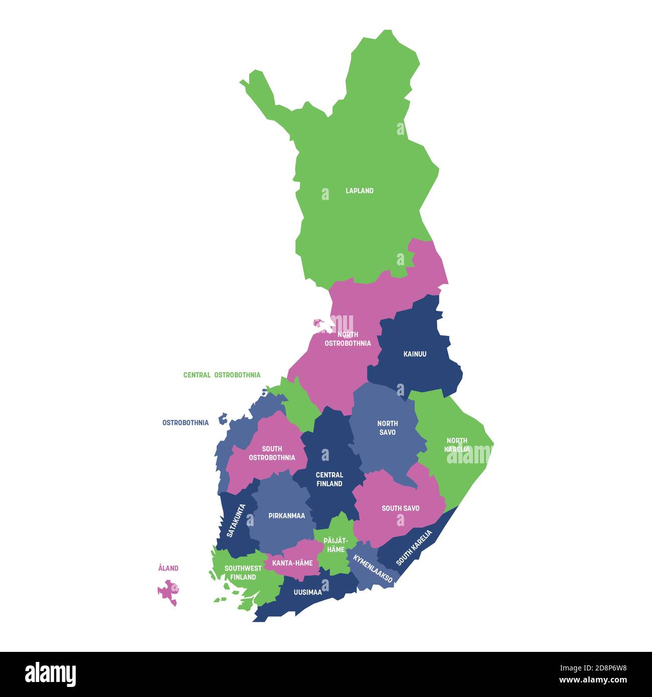 Political Map Of Finland Finland Regions Map