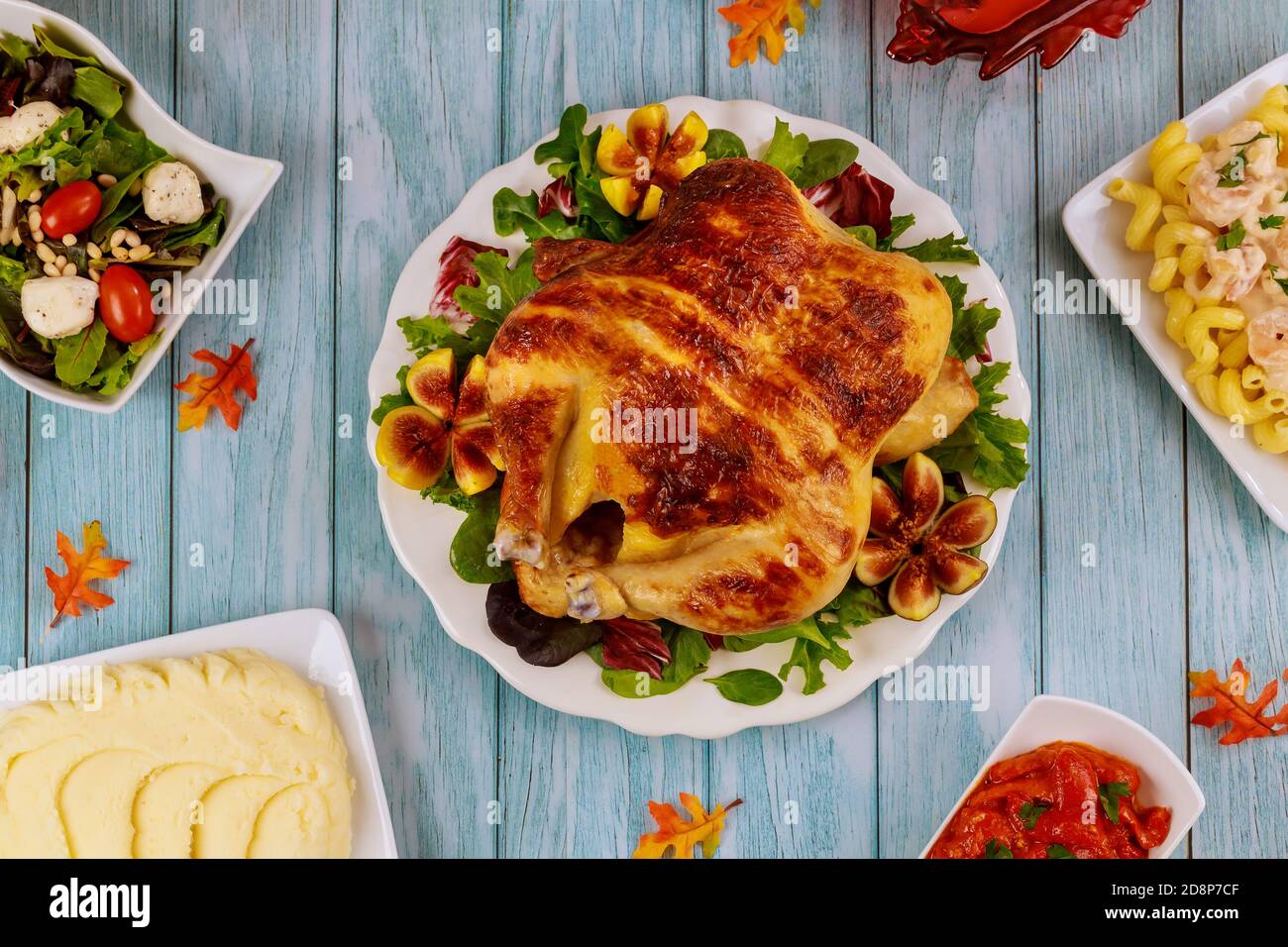Top view family dinner table hi-res stock photography and images - Alamy