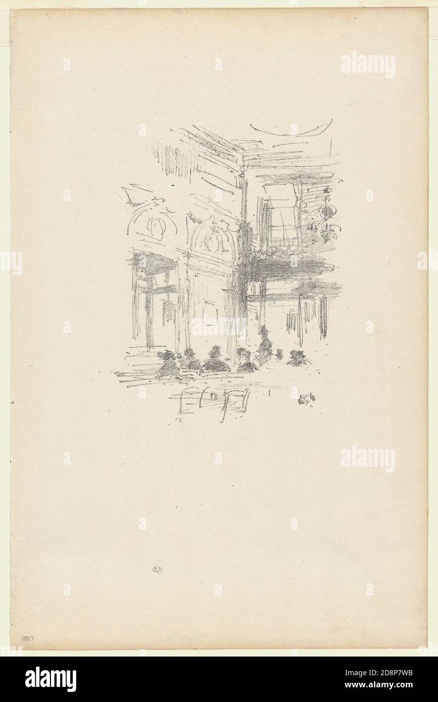 Transfer lithograph in black on ivory laid paper Stock Photo - Alamy