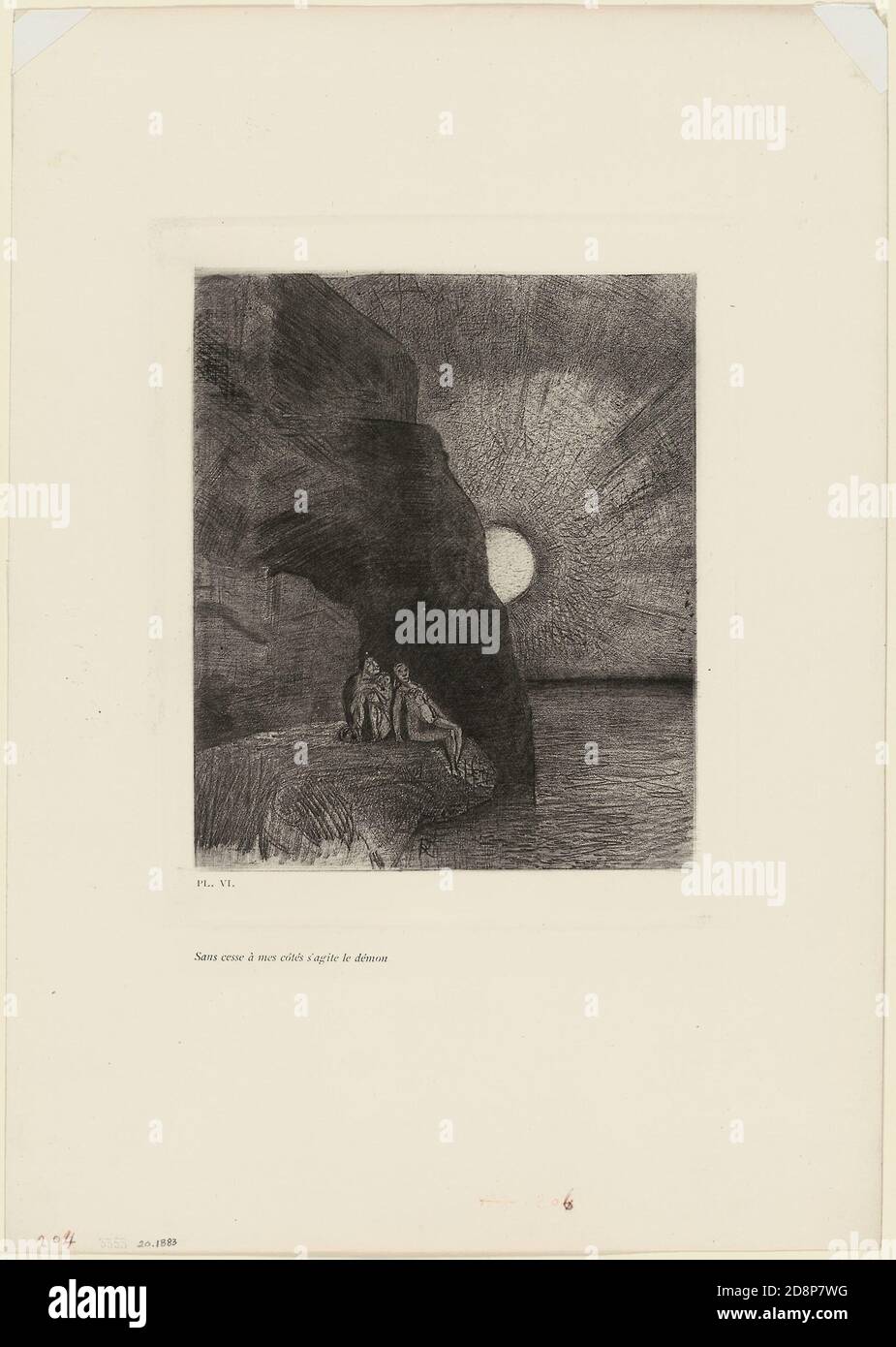 Photogravure made from an original drawing (Evely process); in black on ...