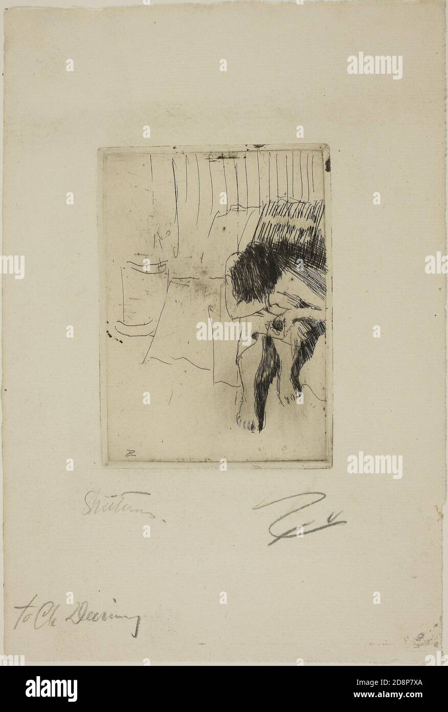 Etching on ivory laid paper hi-res stock photography and images - Alamy