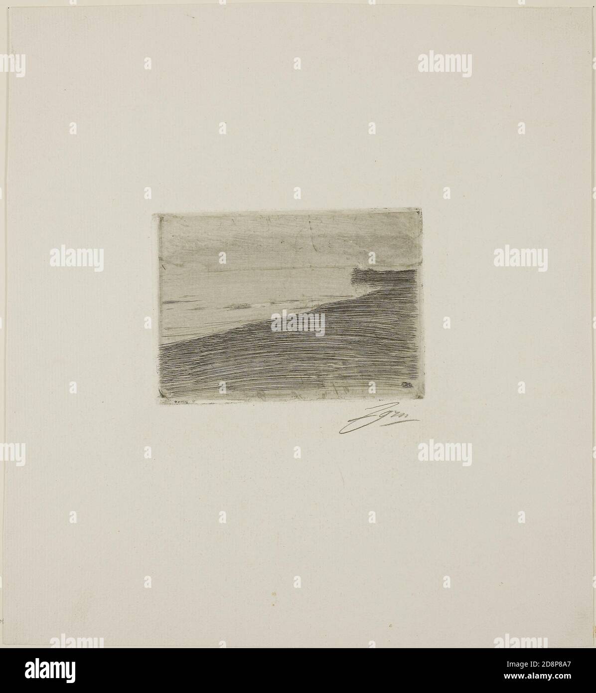 Etching on ivory laid paper Stock Photo - Alamy