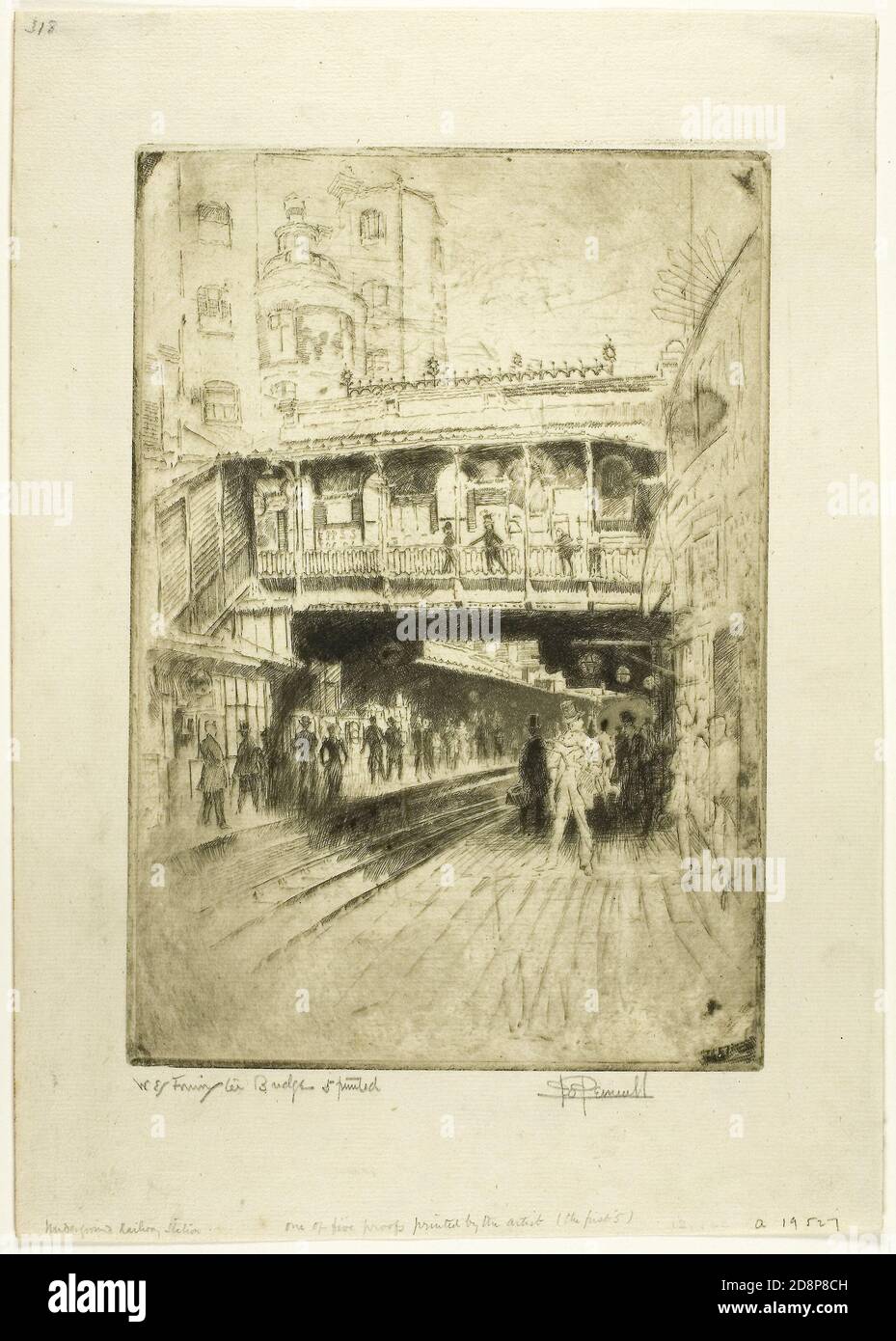 Etching on ivory laid paper Stock Photo - Alamy