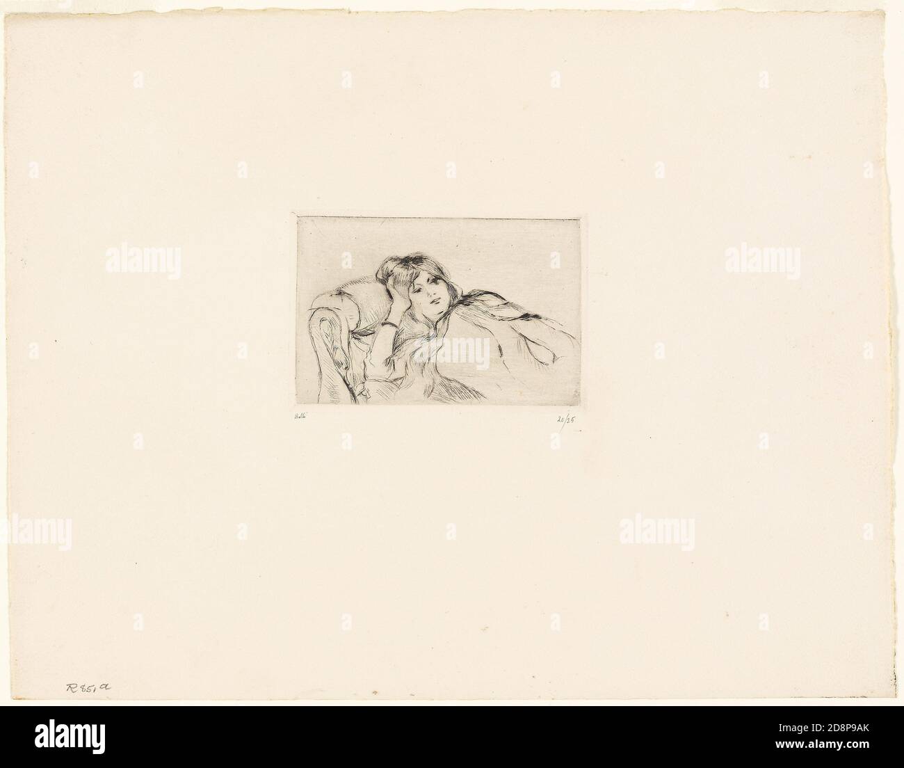 Drypoint in black on cream laid paper Stock Photo - Alamy