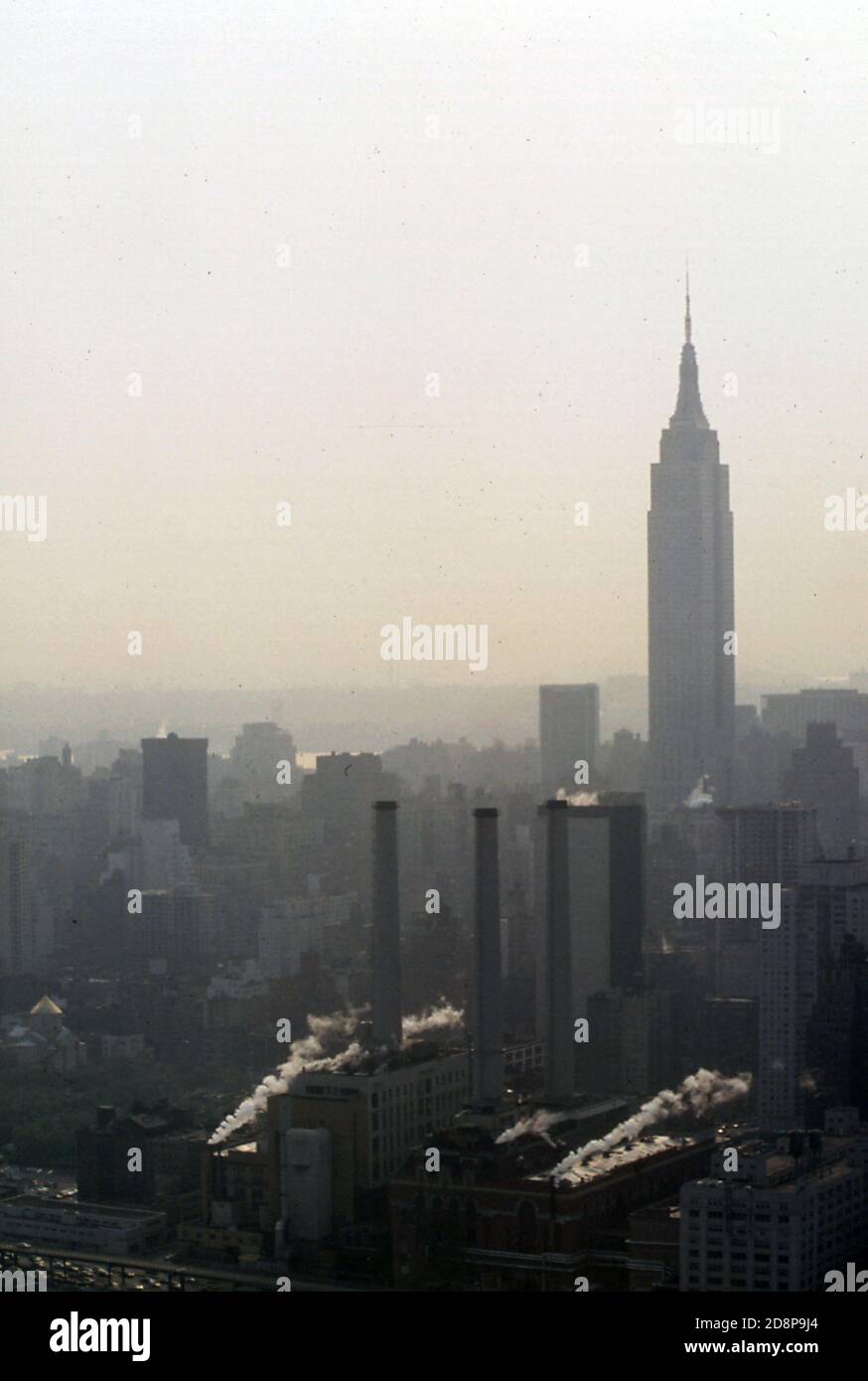 Chimneys of the Consolidated Edison plant on the East River in lower ...