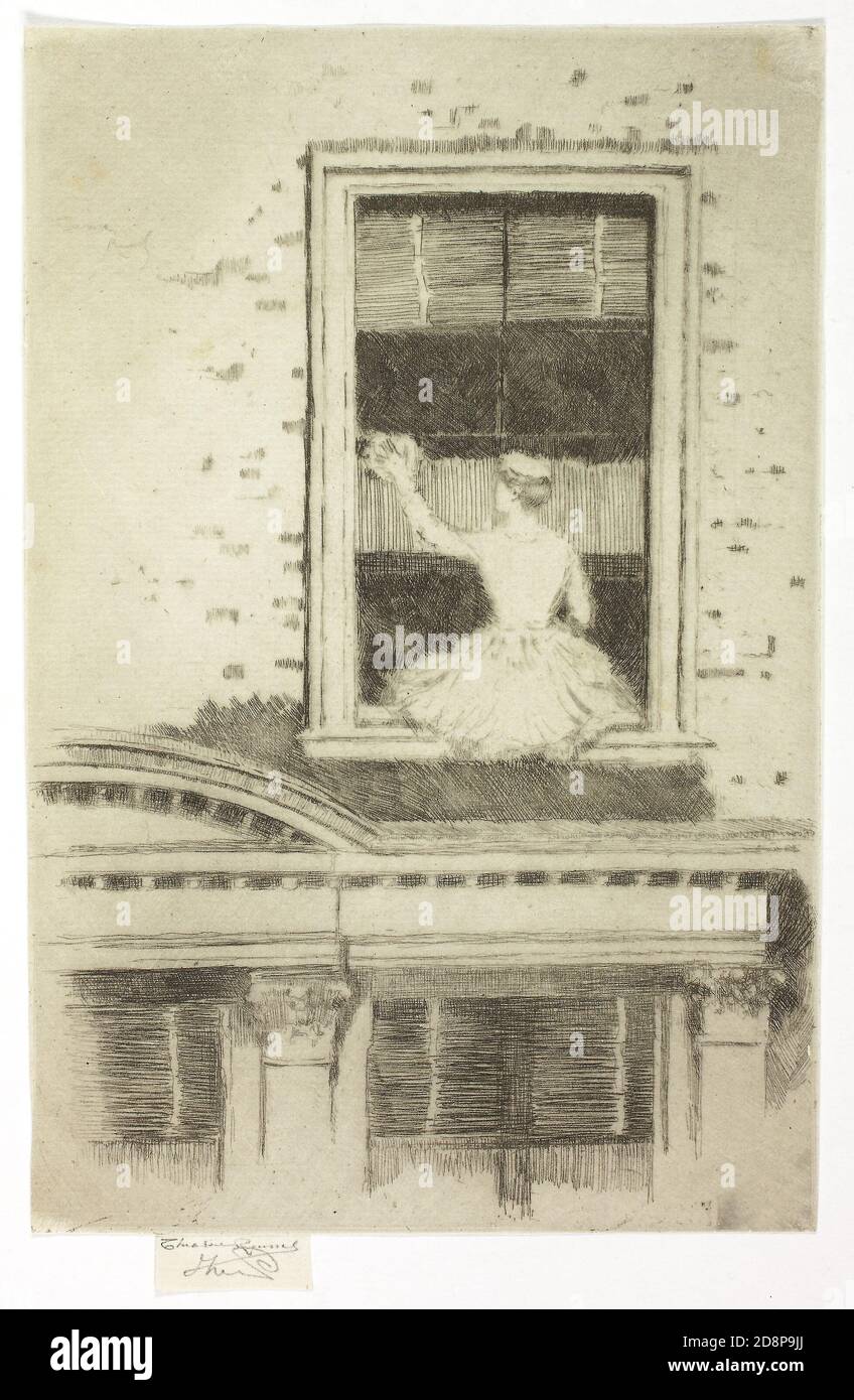 Etching in black on ivory laid paper hi-res stock photography and ...