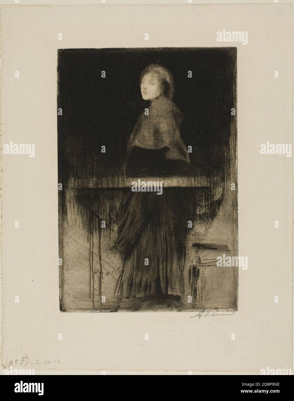 "Etching, drypoint and roulette on ivory laid paper Stock Photo - Alamy