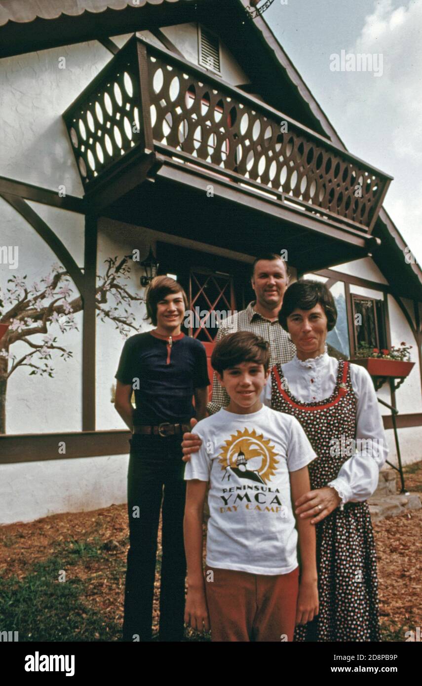 The Chet Nichols family stand outside the applehaus restaurant which ...