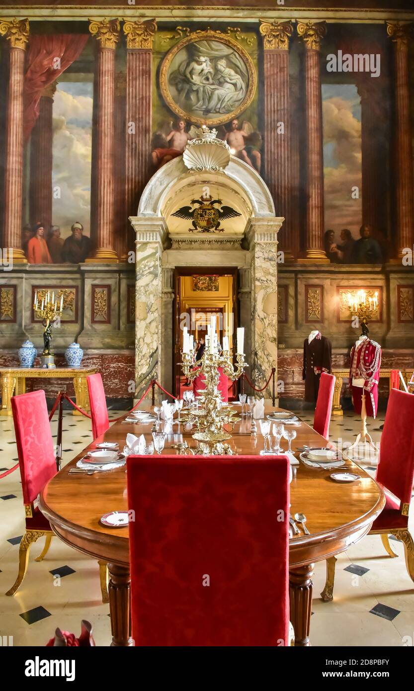 Saloon at Blenheim Palace, the principal residence of the Dukes of ...