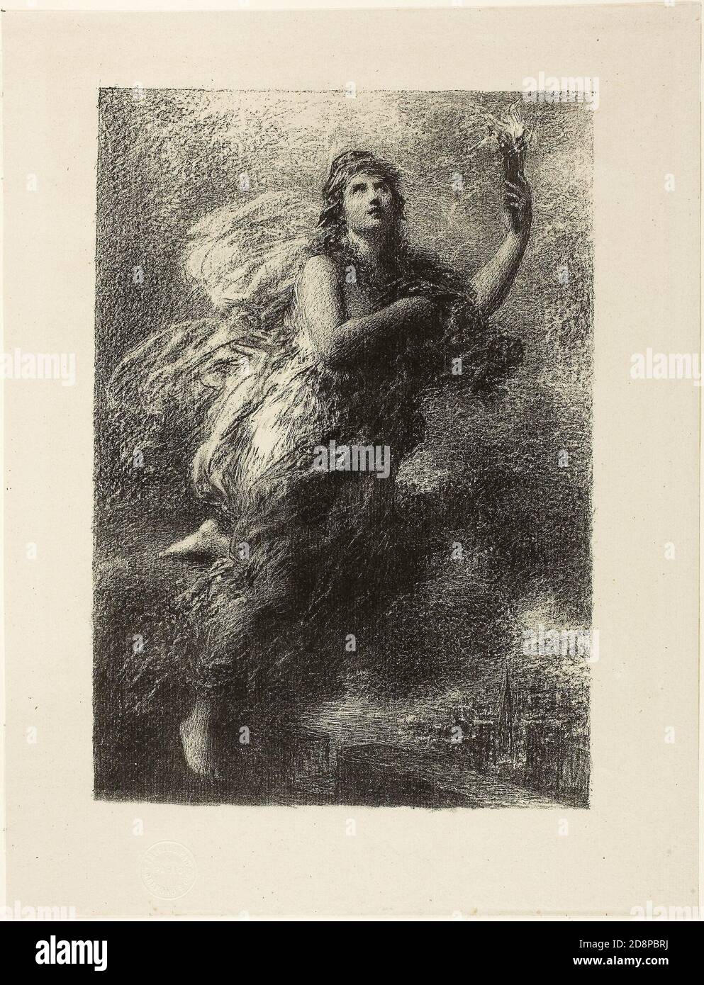 Lithograph on gray laid paper hi-res stock photography and images - Alamy