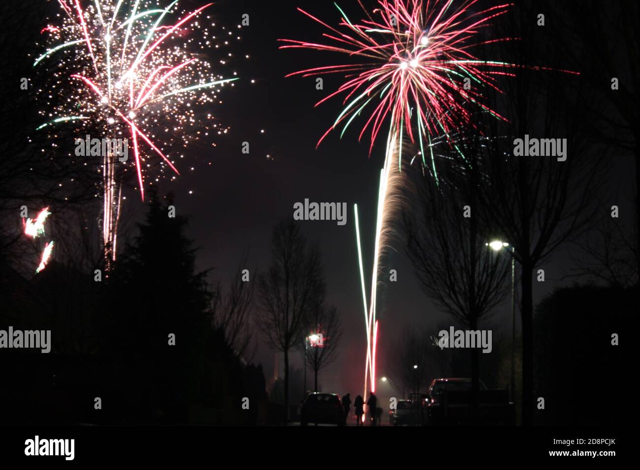Fireworks in night sky shot hi-res stock photography and images - Alamy