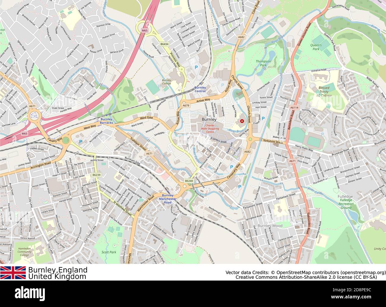 Map Of Burnley High Resolution Stock Photography and Images - Alamy