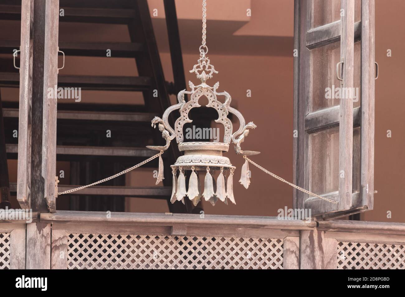 Hanging Panas(Hanging oil lamp) is hanged outside the window to mostly ...