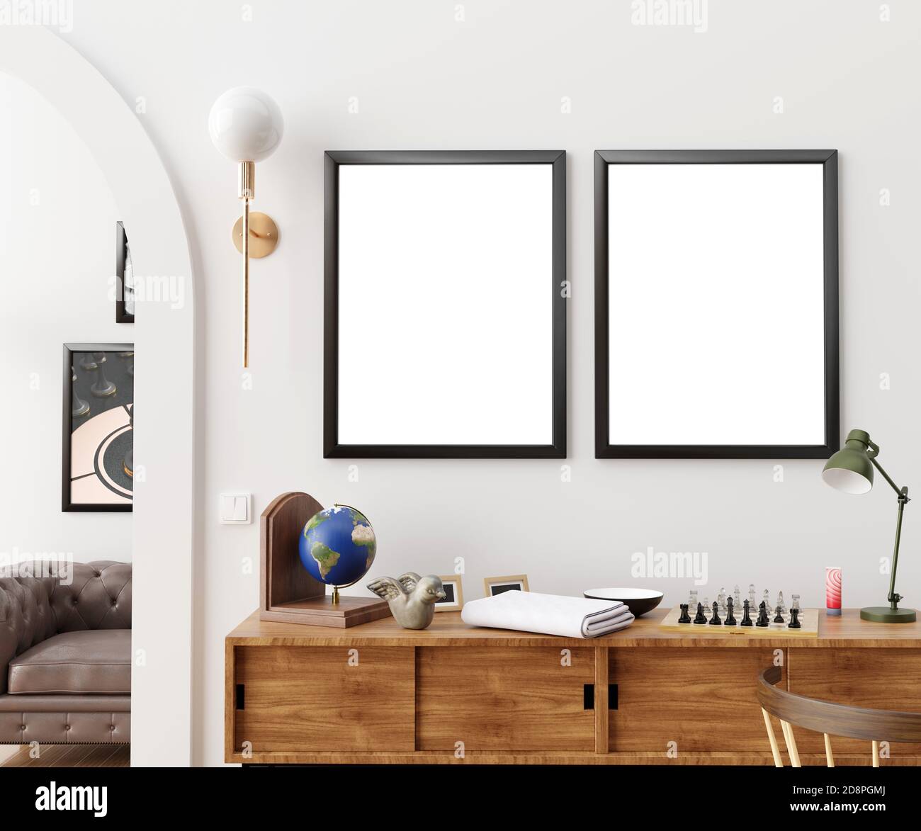 Interior with frames hi-res stock photography and images - Alamy