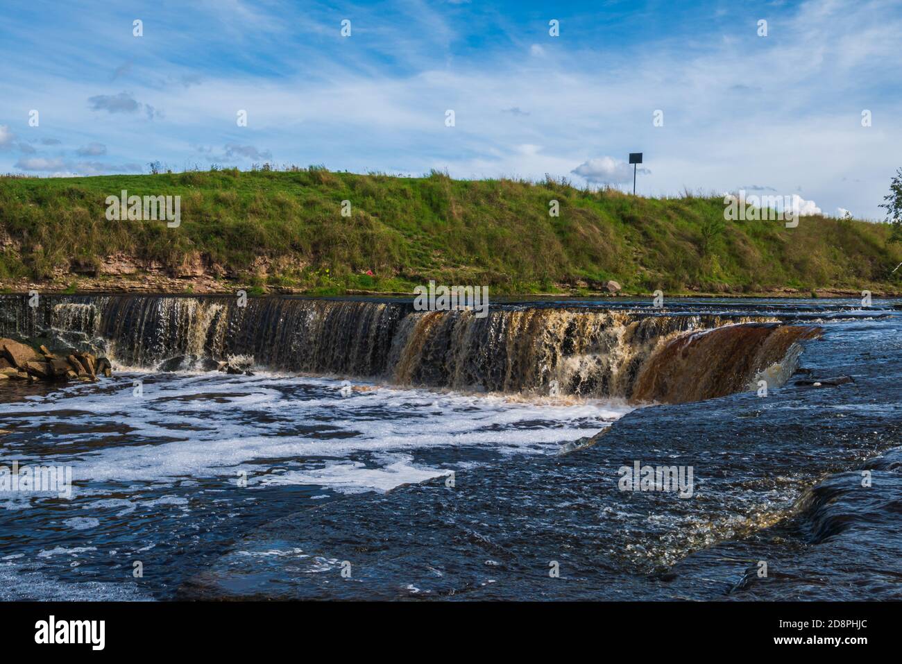 Waterfall, water flowing from the river falls down Stock Photo - Alamy