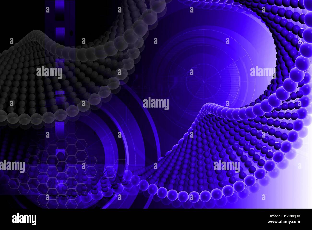 Digital illustration of DNA in color background Stock Photo - Alamy