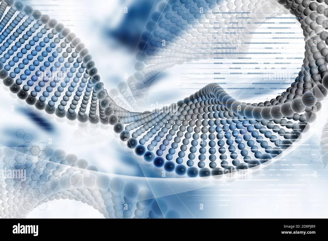 Digital illustration of DNA in color background Stock Photo - Alamy