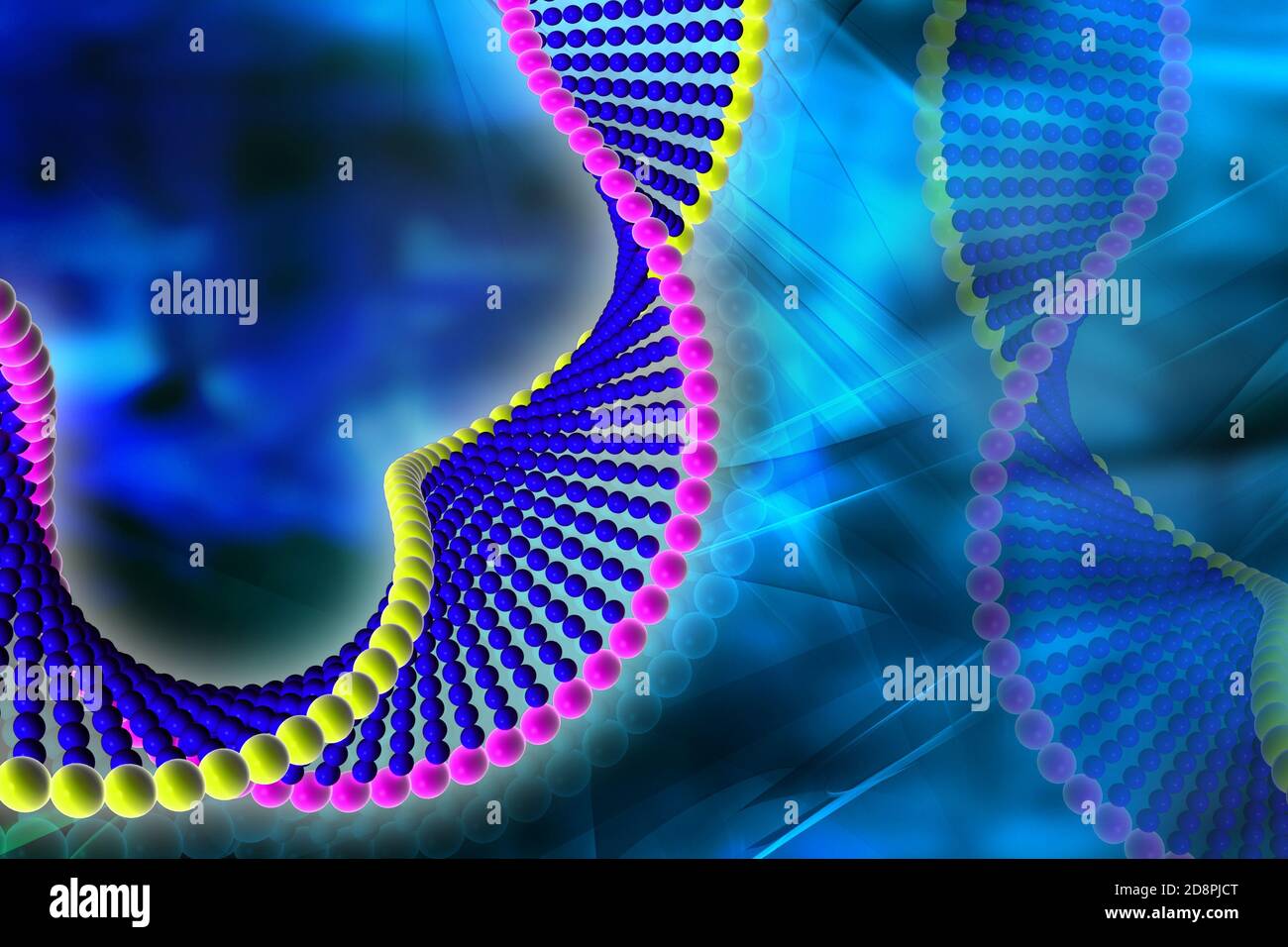Digital illustration of DNA in color background Stock Photo - Alamy