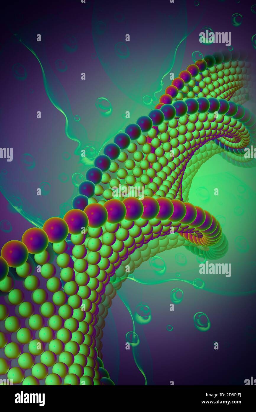 Digital illustration of DNA in color background Stock Photo - Alamy