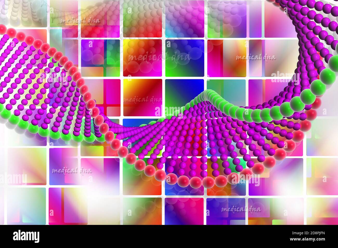 Digital illustration of DNA in color background Stock Photo - Alamy