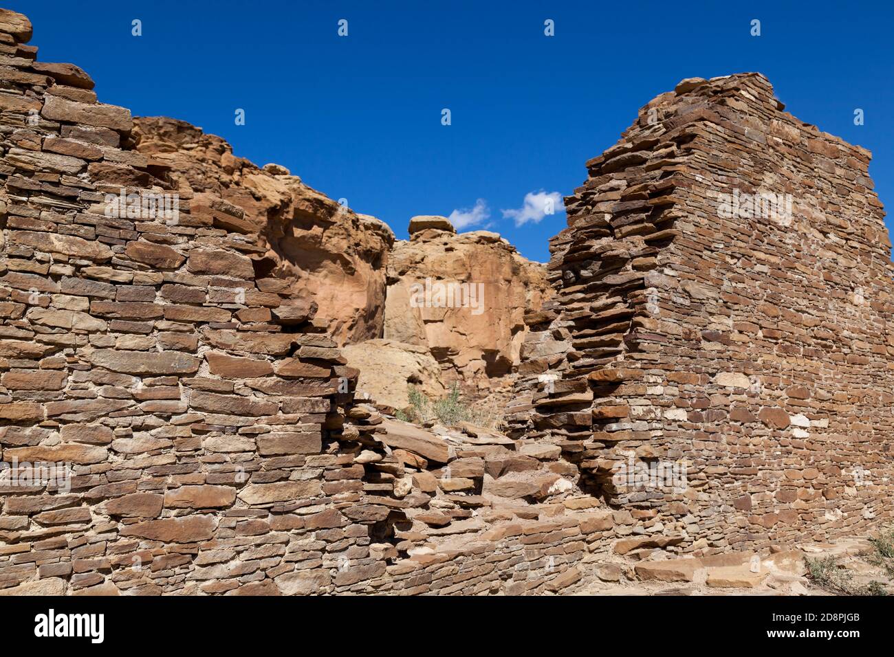 Ancient rock and brick ruins built by the Anasazi people to blend in ...