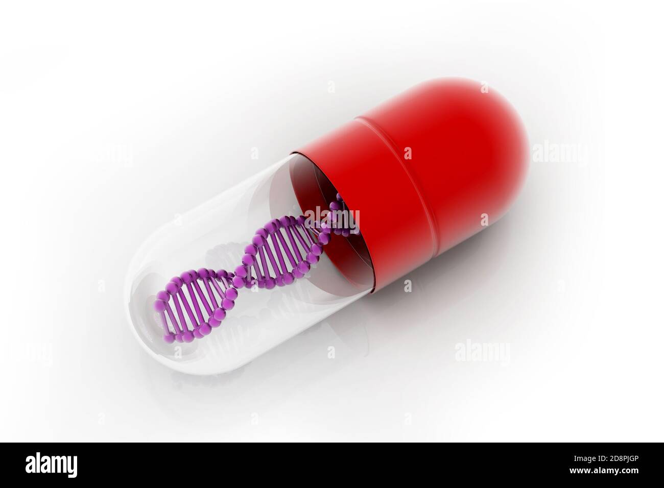 3d illustration of Dna inside the capsule Stock Photo - Alamy