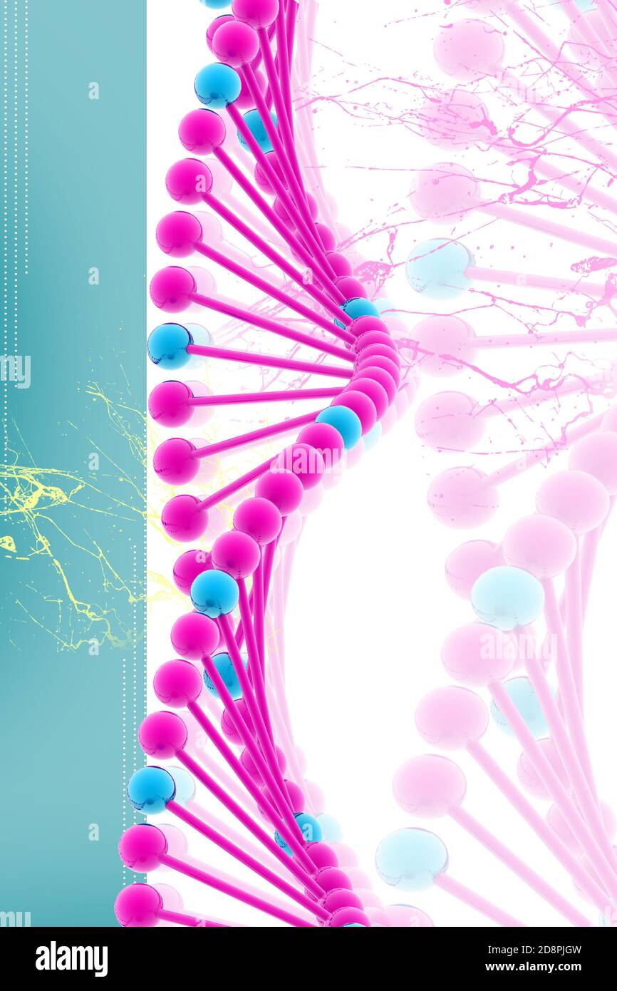 3d dna in color background Stock Photo - Alamy