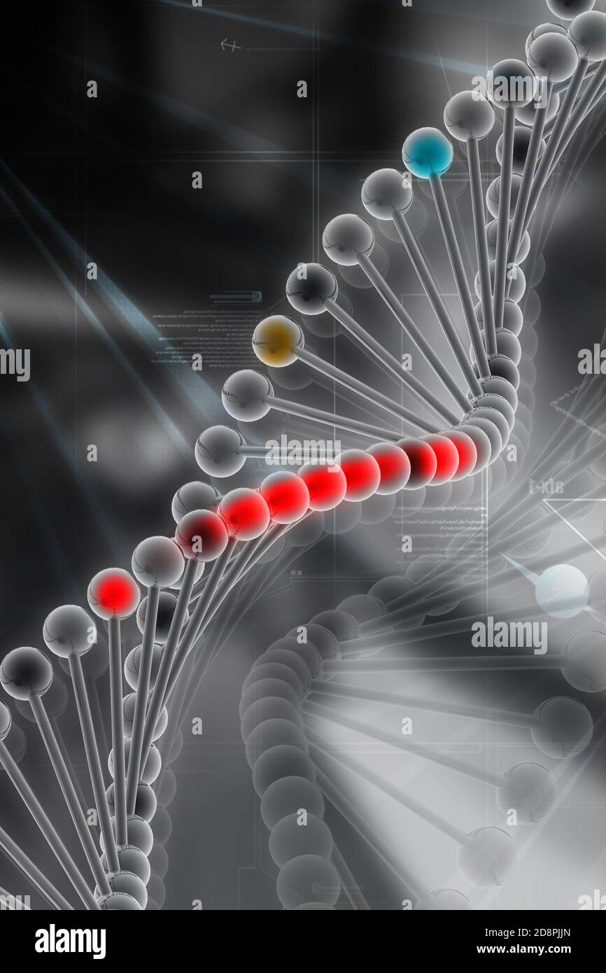 3d dna in color background Stock Photo - Alamy