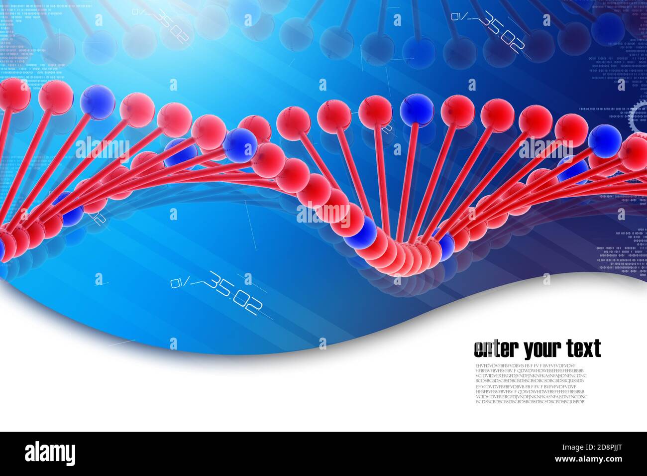 3d dna in color background Stock Photo - Alamy
