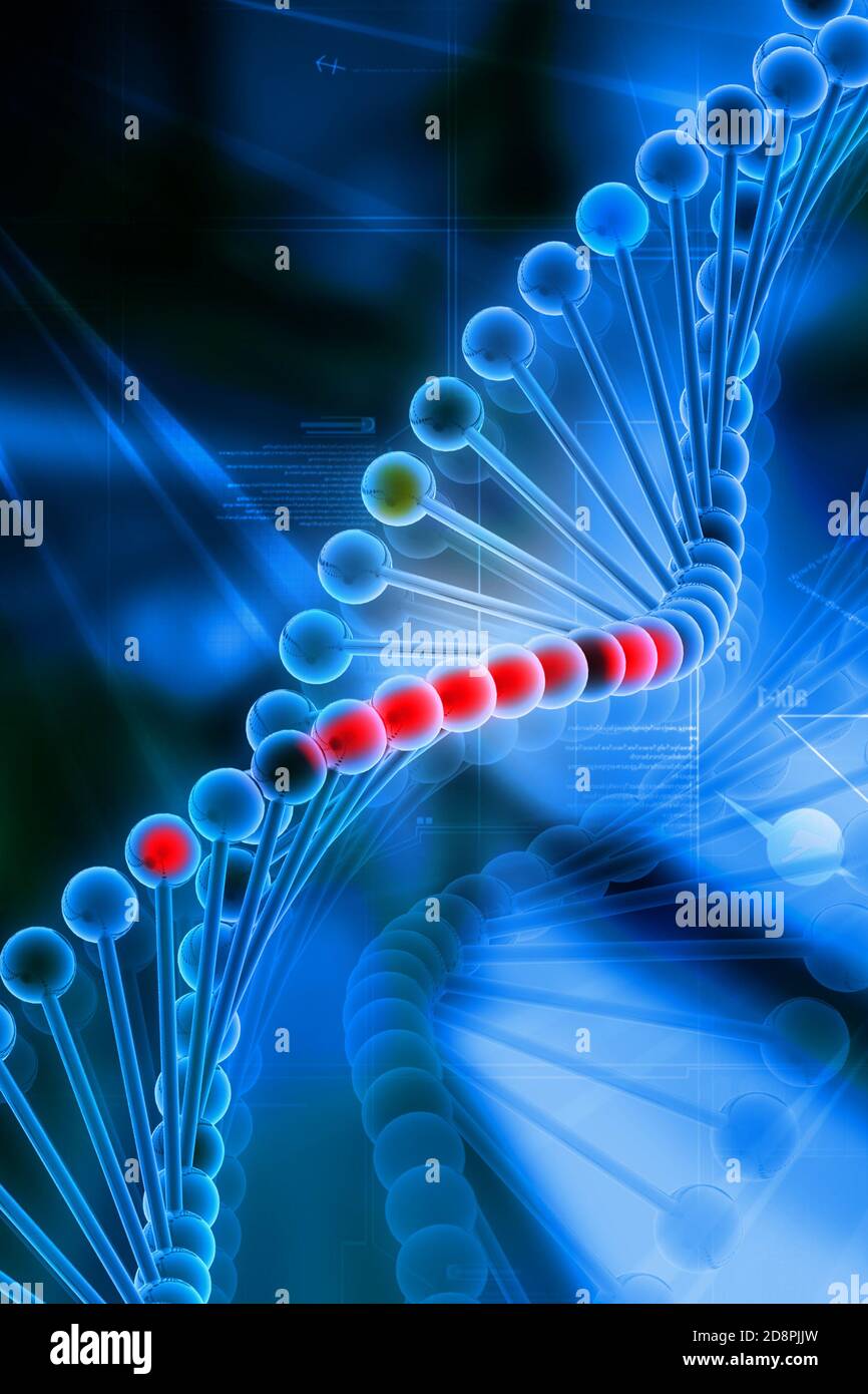3d dna in color background Stock Photo - Alamy