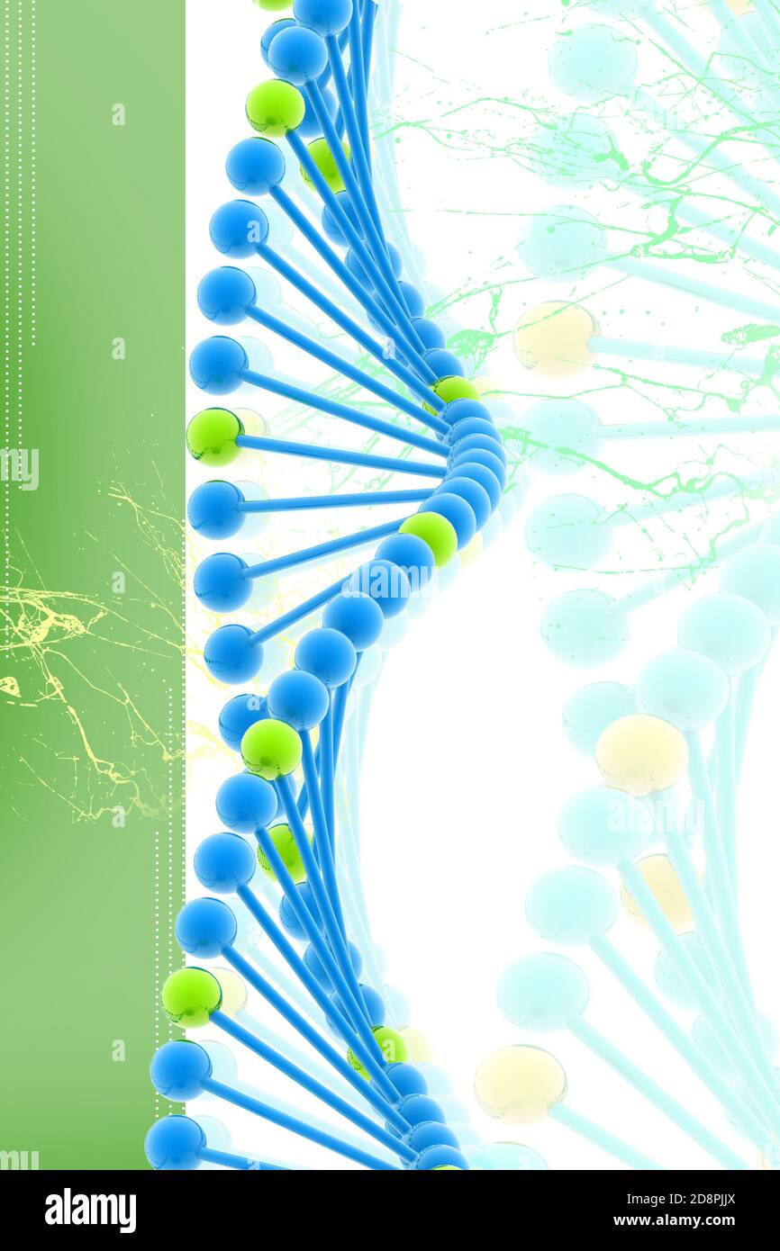 3d dna in color background Stock Photo - Alamy