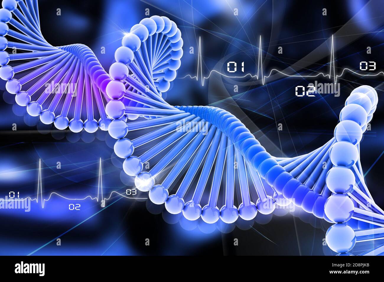 3d dna in color background Stock Photo - Alamy