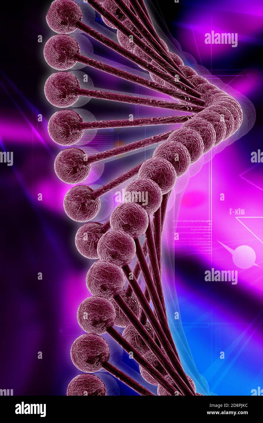 3d dna in color background Stock Photo - Alamy