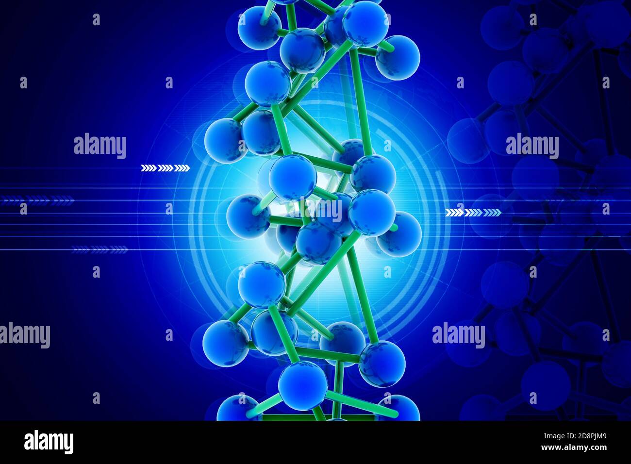 3d Model of a molecule from color spheres and rod Stock Photo - Alamy
